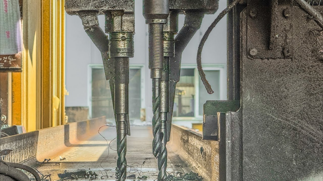 Real Factory Work Live 🔧 | CNC Drilling Machine Working on Metal ...