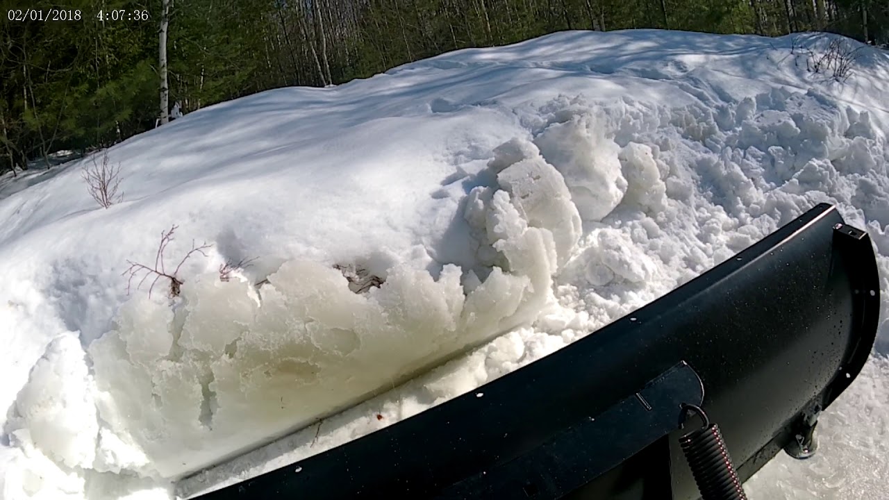 ATV snow plow cam - YouTube