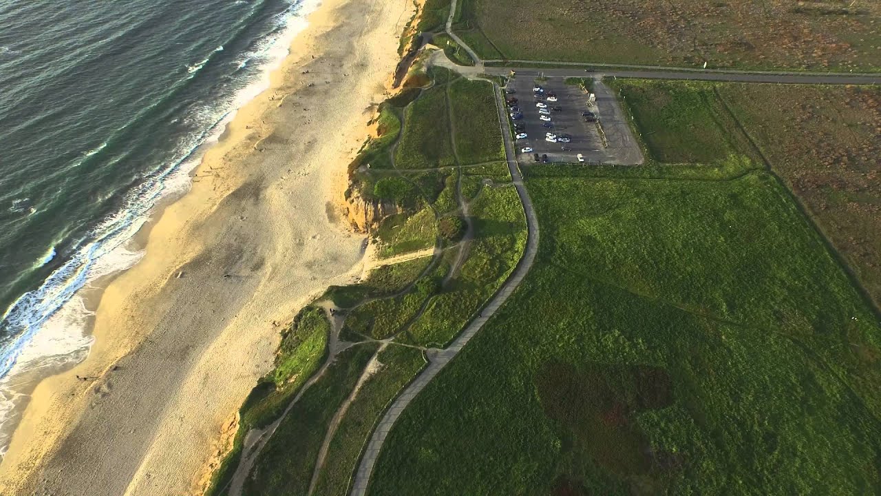 Poplar Beach & Bluff, Half Moon Bay, CA 4k Ultra HD - YouTube
