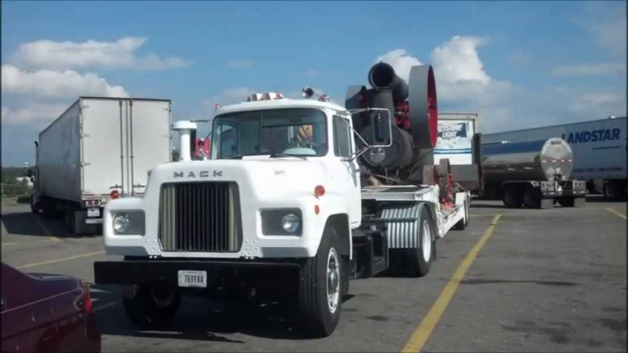 68 R model Mack hauling 100hp Farquhar - YouTube