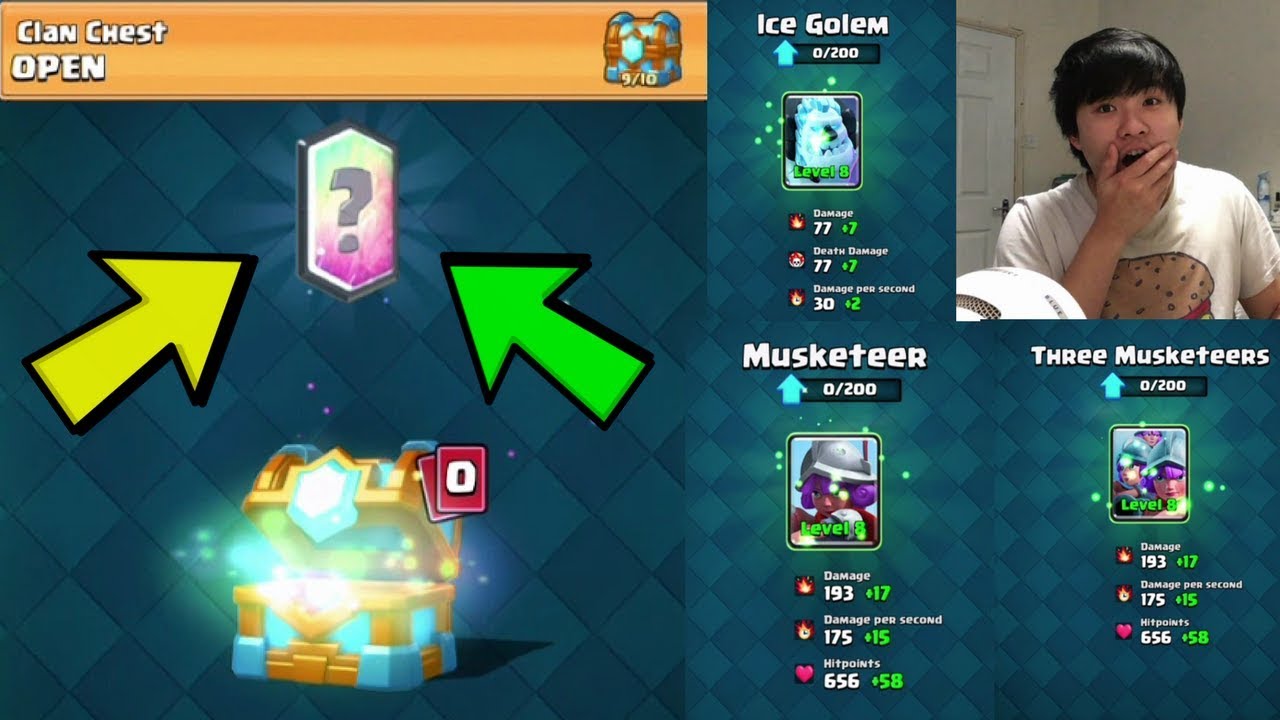 LEGENDARY CARD IN CLAN CHEST!!!! BUT.....| RARE CARD LVL 8 UPGRADES ...