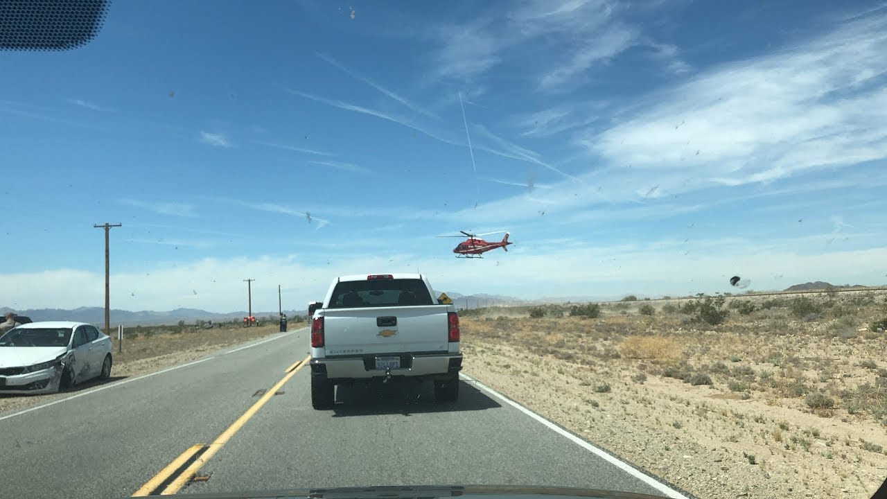 Vidal Junction - Mojave Desert - Dual Helicopters Air-Evac April 28 ...