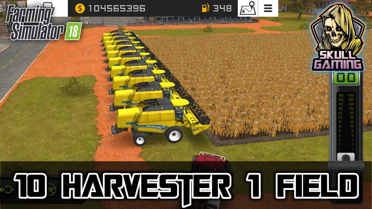 Fs18, 10 Harvester in 1 Field, New Holland Harvesters in Fs18, Farming ...