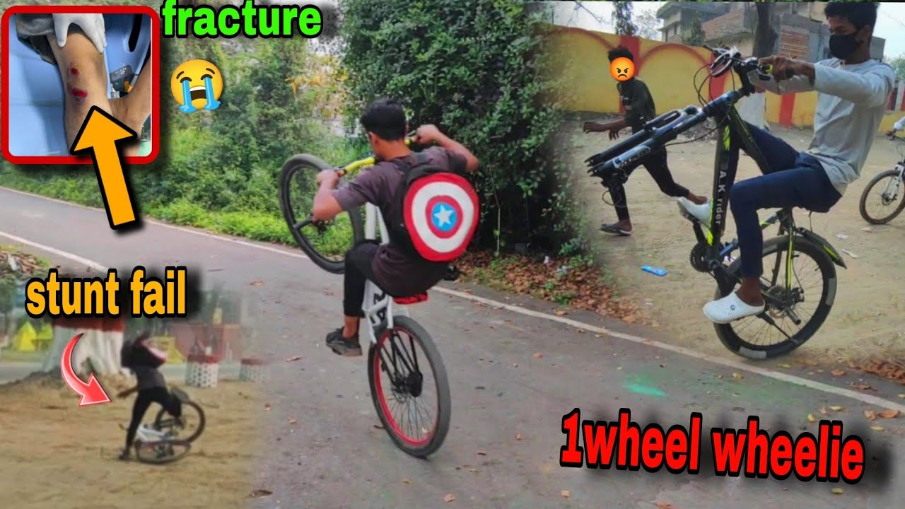 STUNTS FAIL 😰|LIVE CRASH FRACTURE | 1.WHEEL WHEELIE 😱| - YouTube