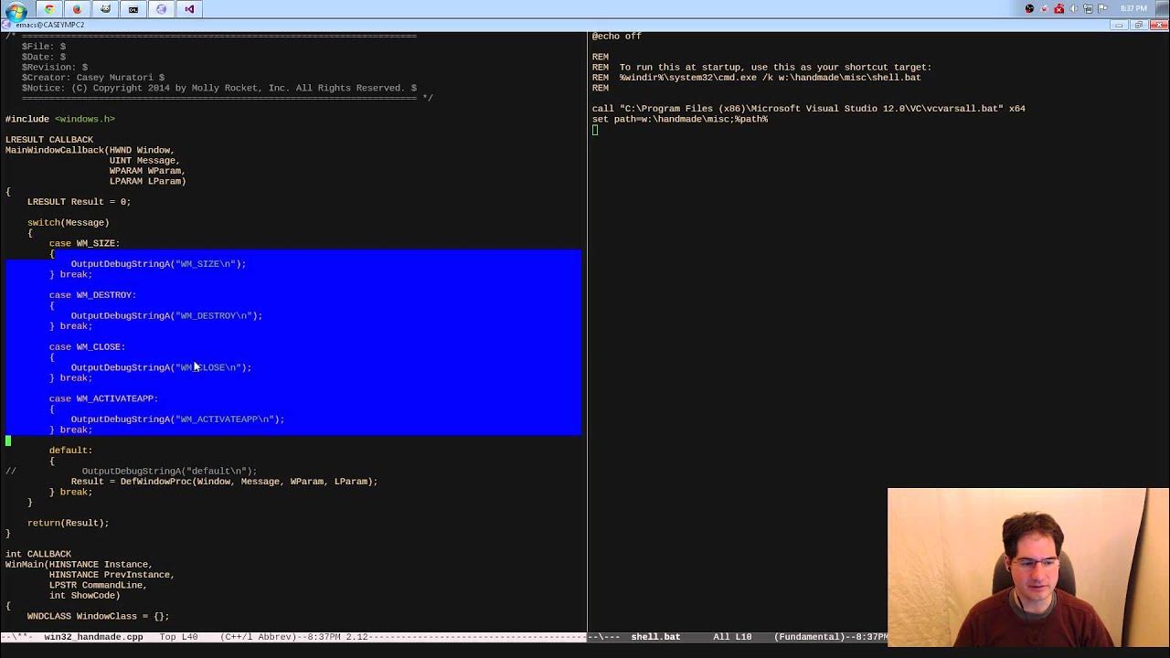 Handmade Hero Day 002 - Opening a Win32 Window - YouTube