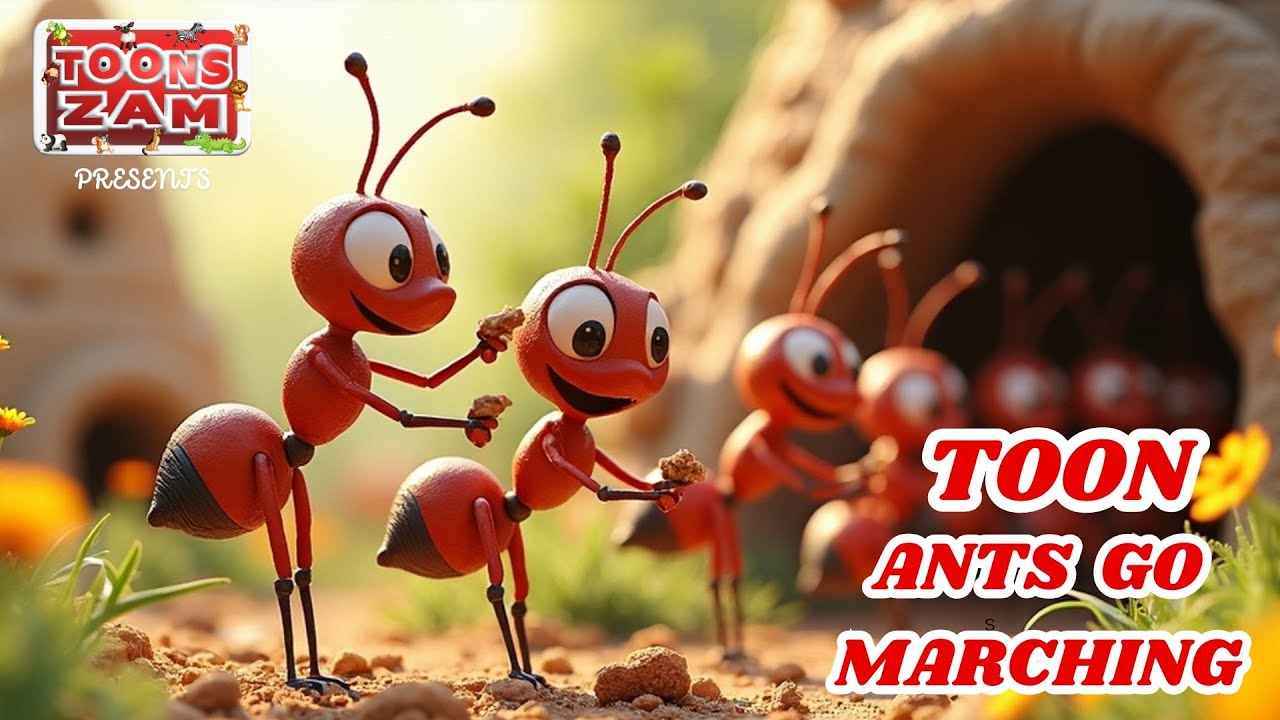 TOON ANTS GO MARCHING | Fun Counting Song for Kids / FUN NURSERY RHYMES ...
