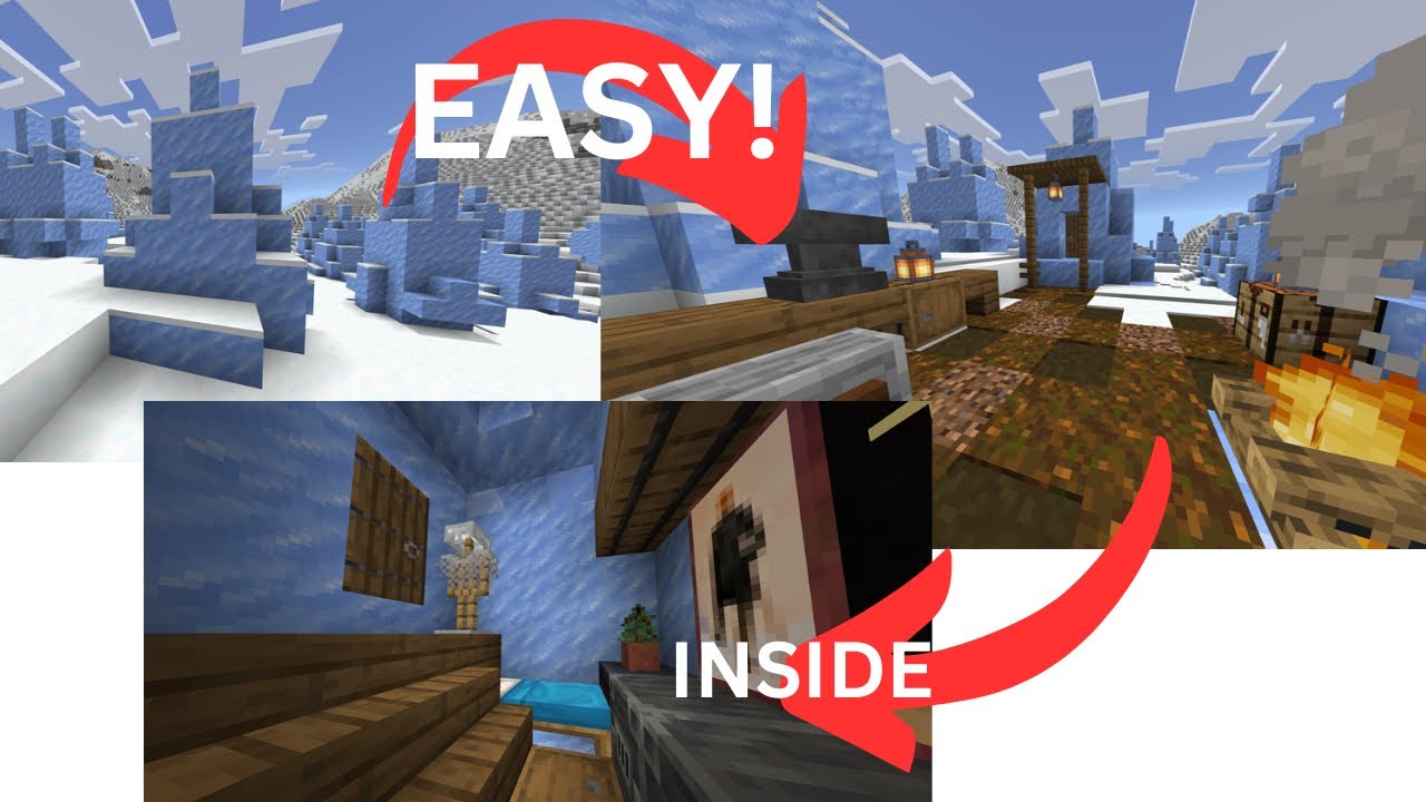 Easy Ice Spike Starter Base Tutorial-Minecraft Bedrock - YouTube