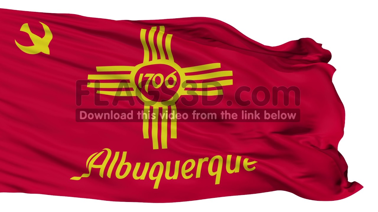 Isolated Waving National Flag of Albuquerque City - YouTube