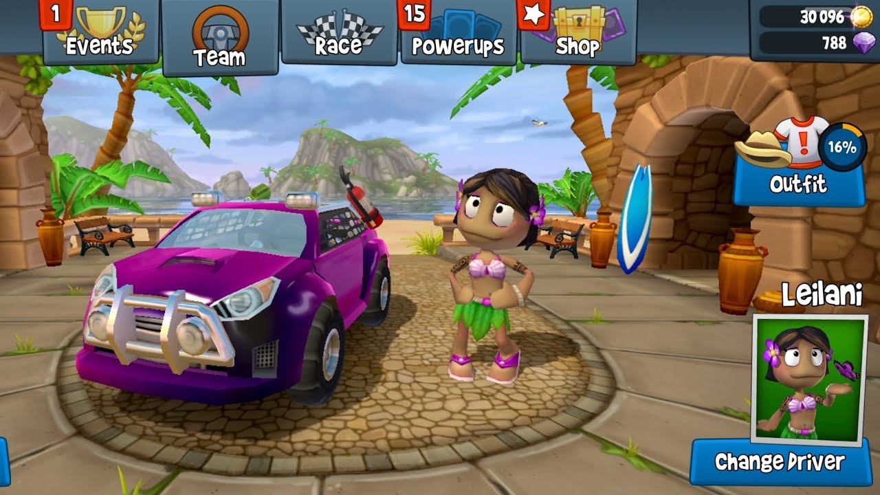 Beach Buggy 2-Playing with New character Leilani 😎 in shubhgamingzzz ...