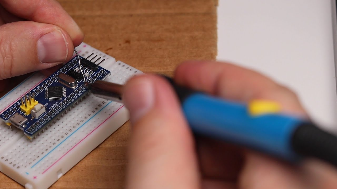 Blue Pill (STM32) Rust Workshop Part 5 - Soldering the Pin Rails - YouTube