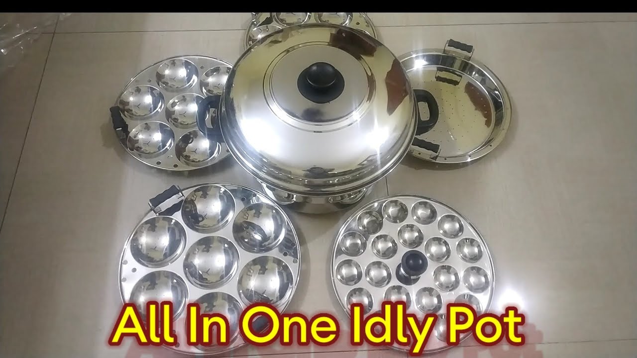 Unboxing multi purpose idly pot|Stainless steel Idly pot|சில்வர் இட்லி ...