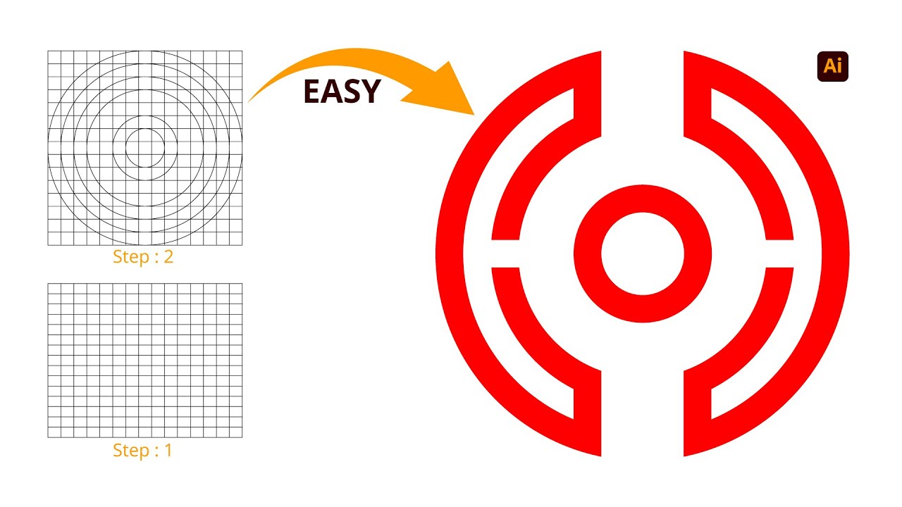 Unique Grid Logo Design in Illustrator | Bangla Grid Logo Design ...