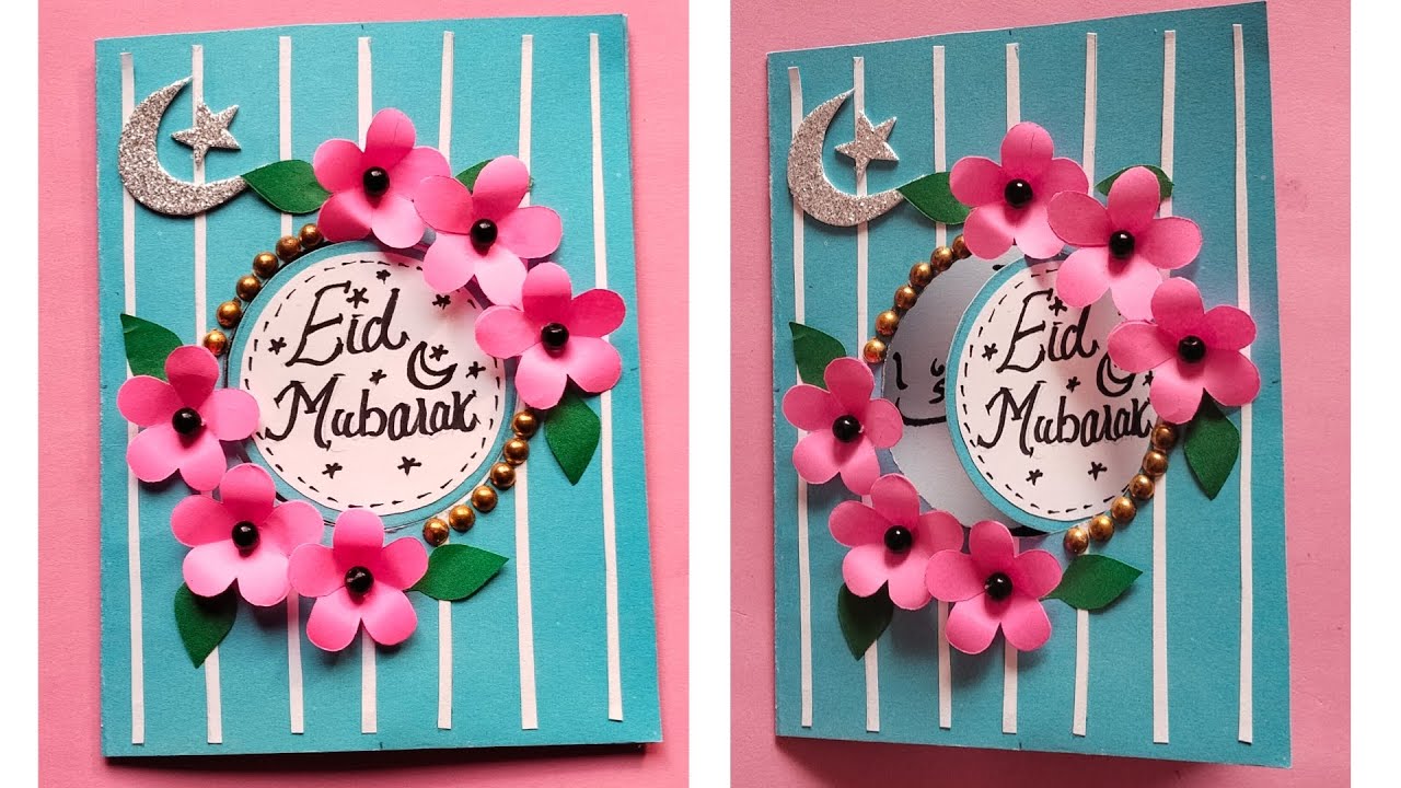 Handmade Eid Greeting Card /Eid Card Making Ideas / Greeting Card For ...