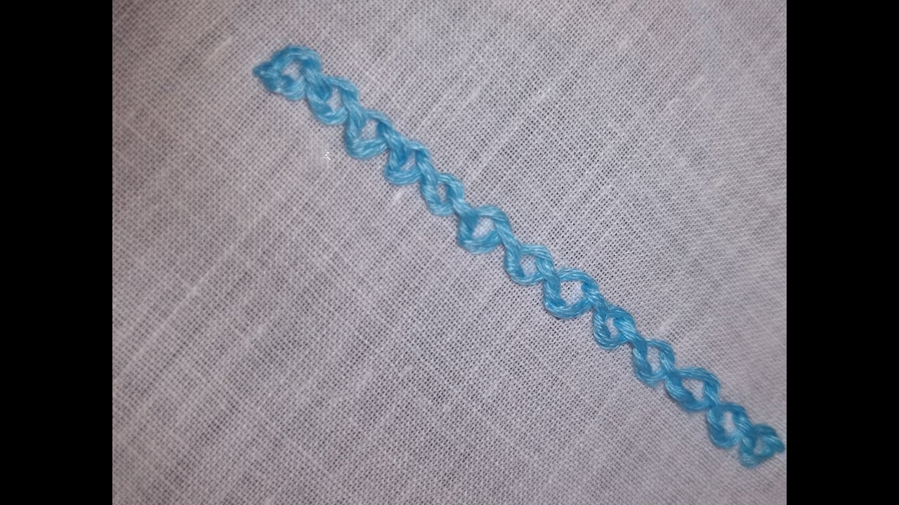 Chain Stitch Variation, Hand Embroidery Design, Border Design - YouTube