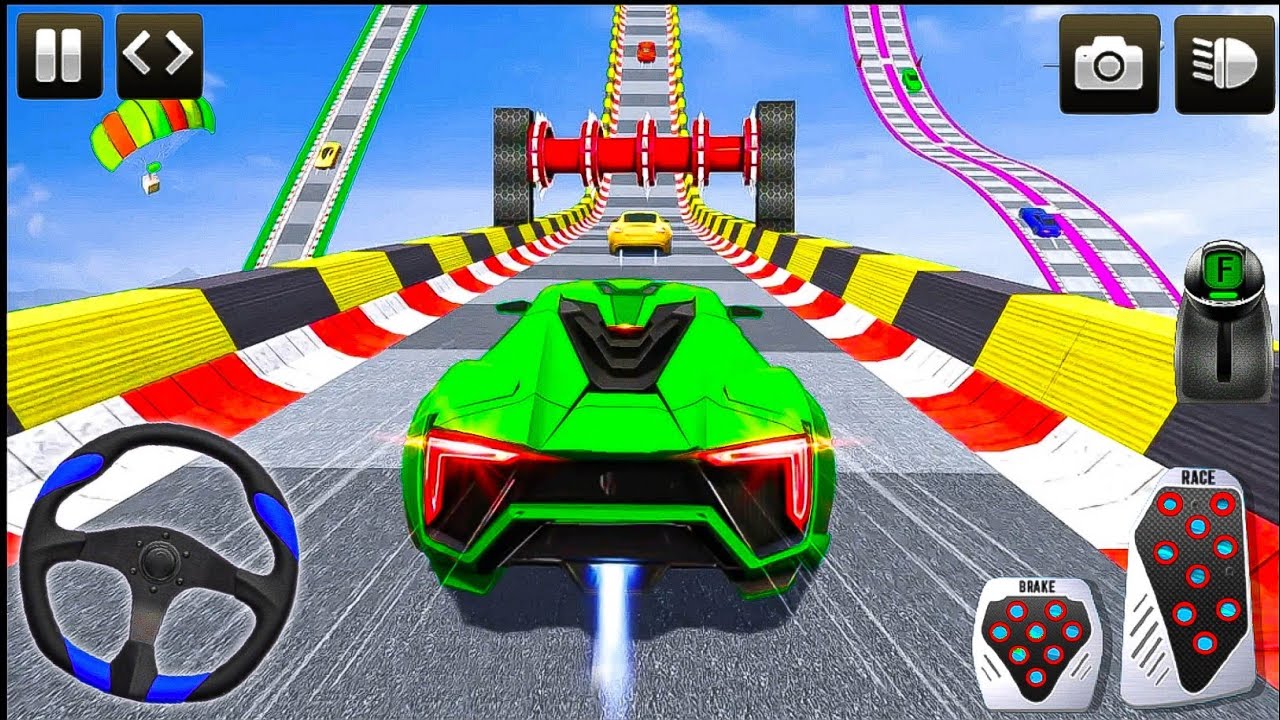 💥Sports Car Racing Stunts Game | Car Wala Game | Gadi Wale Game ...