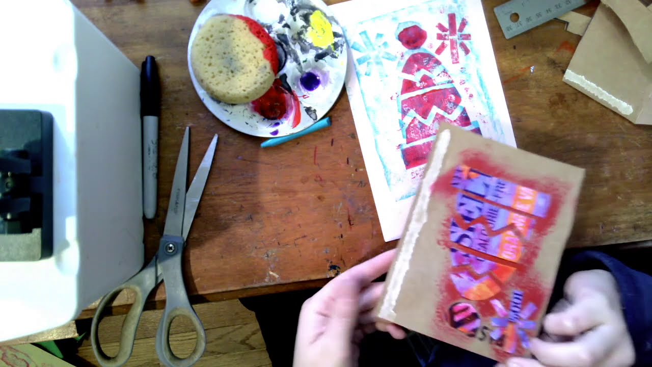 SUPER EASY Hat Collagraph with Relief Print - YouTube