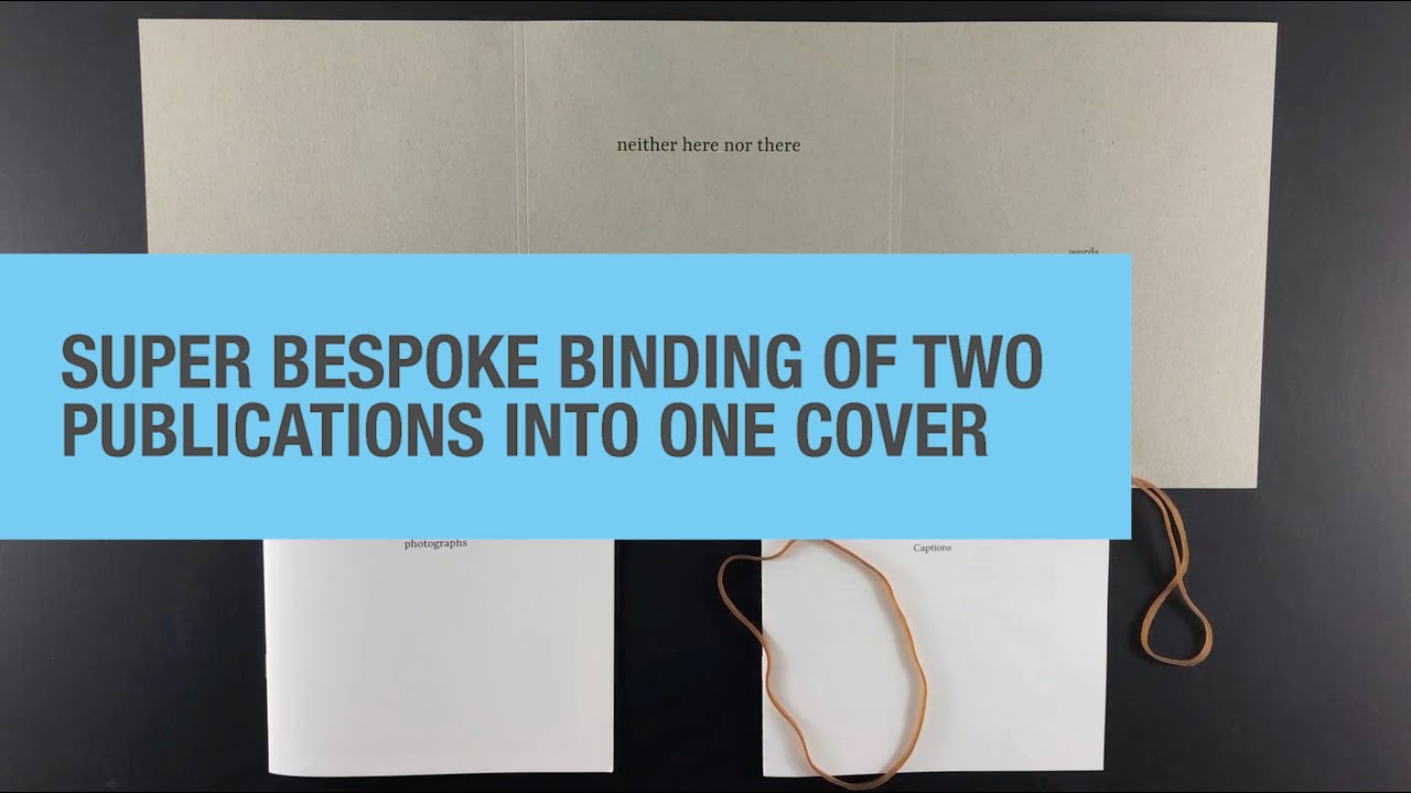 Bespoke book binding of two booklets inside one cover - YouTube