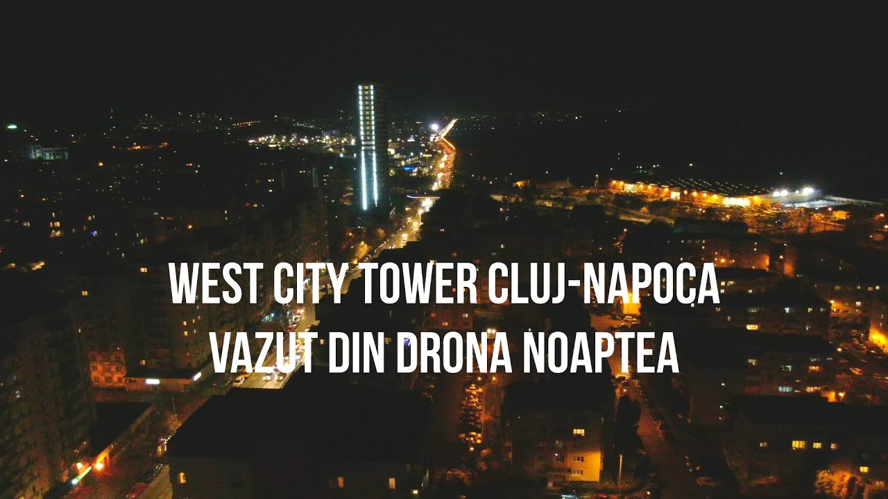 Relaxation Film - Drone flying over West City Tower Cluj-Napoca at ...