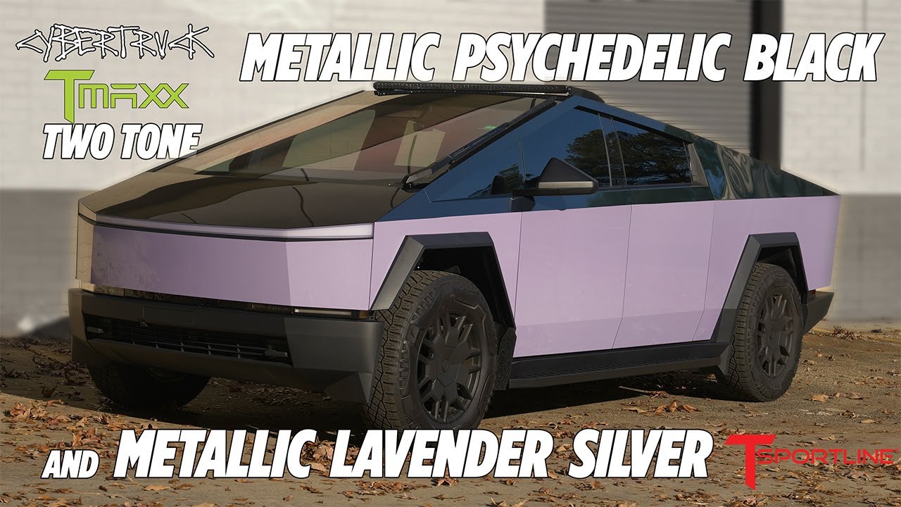 Cybertruck in Two-Tone Color Changing PPF 🙌🏼 TMaxx Metallic Psychedelic ...
