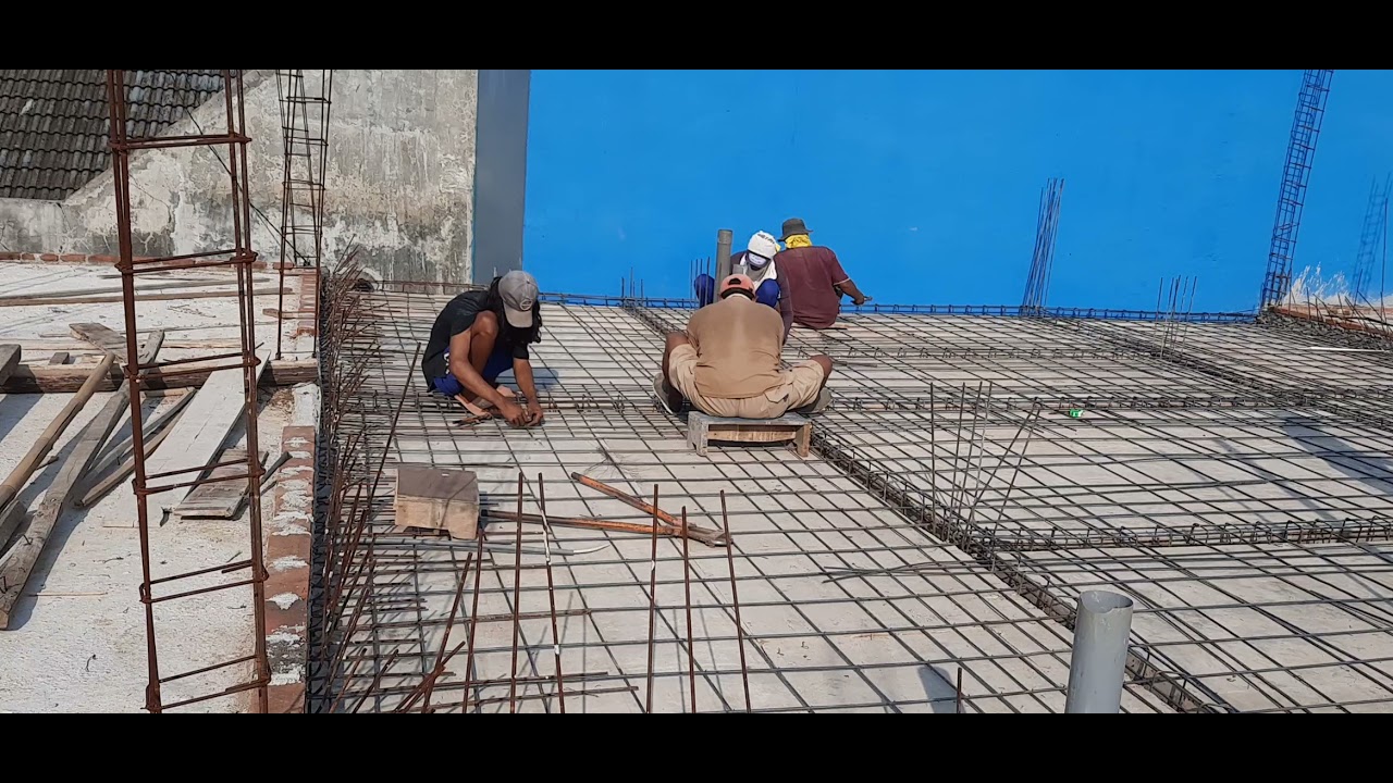 ram besi lapis pertama lantai cor - YouTube