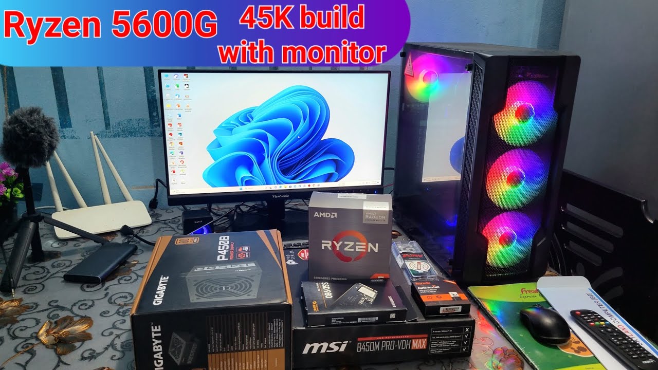 Ryzen 5600G PC build at 45K budget. - YouTube