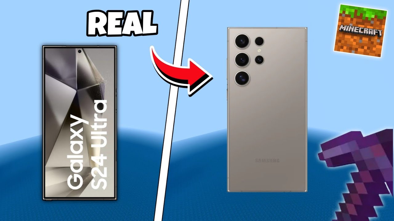 I Build a REAL Samsung S24 Ultra in Mincraft [ Pocket Edition ] - YouTube