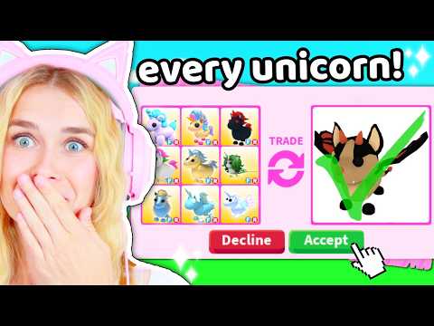 Trading Every UNICORN In Adopt Me