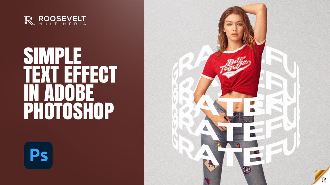 Simple text effect in Photoshop - YouTube