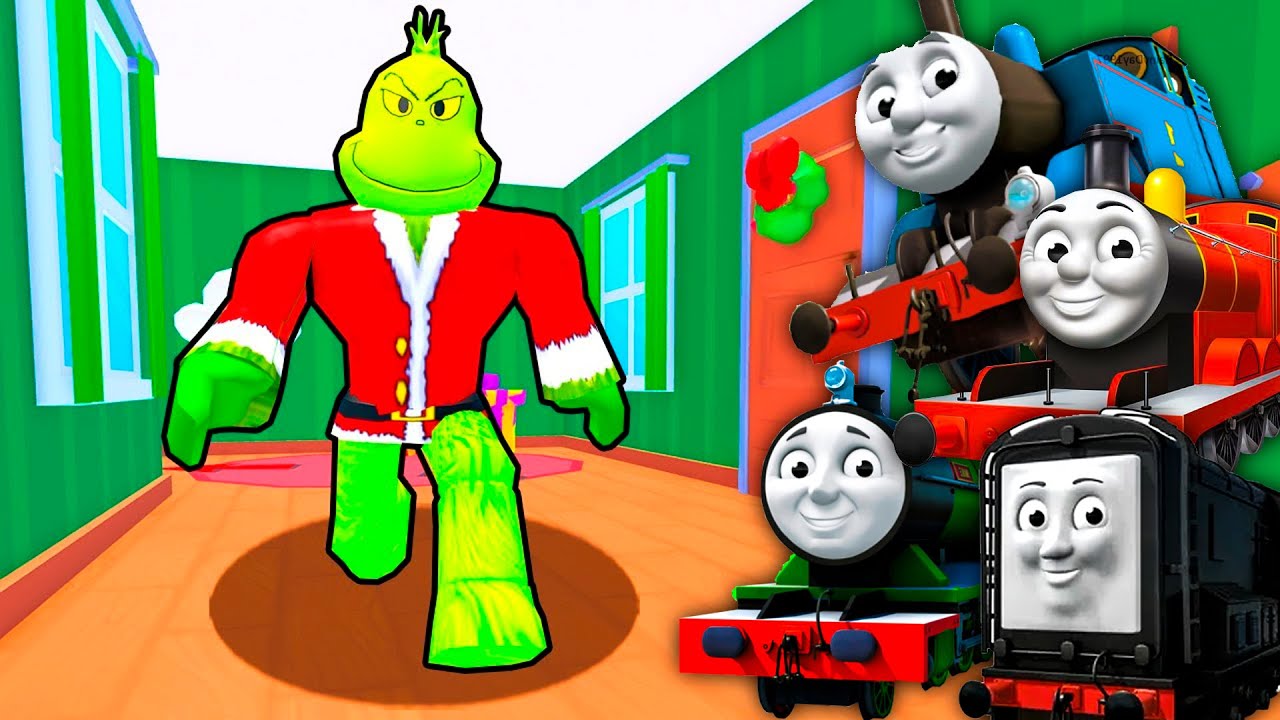 Thomas & Friends VS TEAM GRINCH ESCAPE in Roblox - YouTube