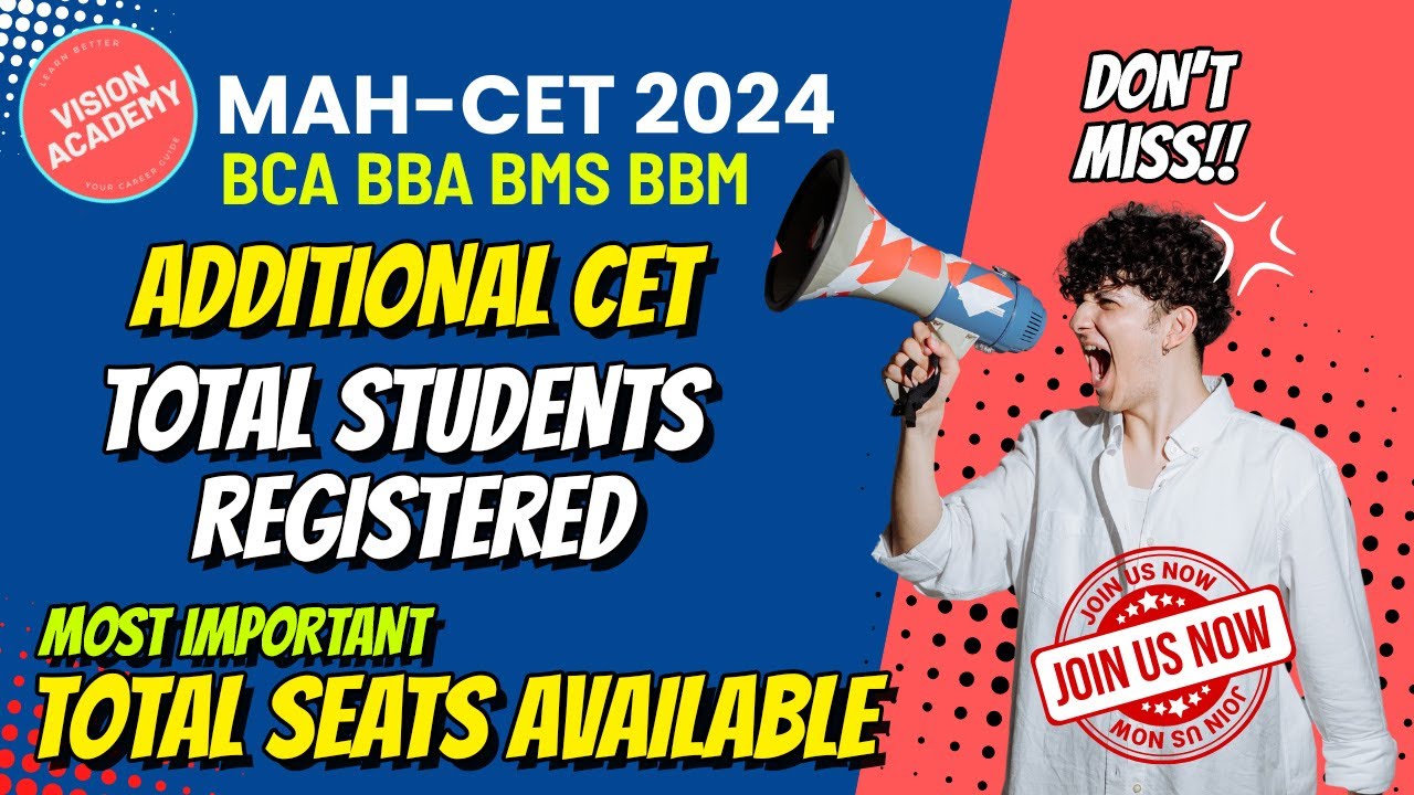 Total Applicants for Additional CET for BBA BBM BMS BCA 🔥 Total seats ...