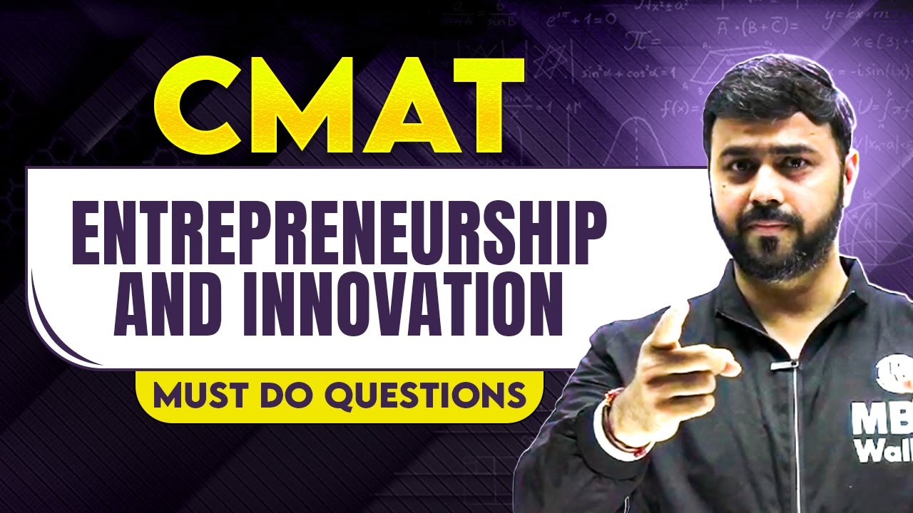 Entrepreneurship and Innovation | Must Do Questions | CMAT 2025 - YouTube