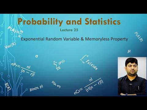 Probability and Statistics | Lec-25 | Exponential Random Variable & Memoryless Property ...