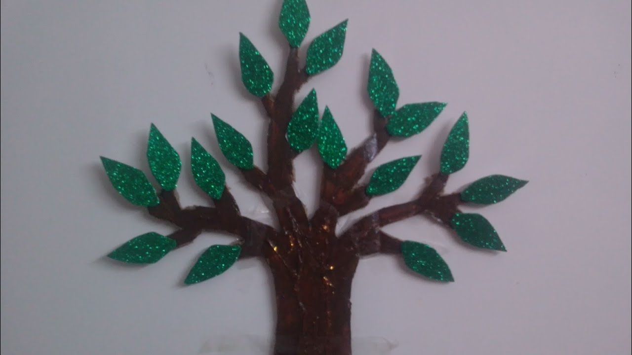 DIY easy tree making with cardboard ! Easy unique idea ! glitter foam ...