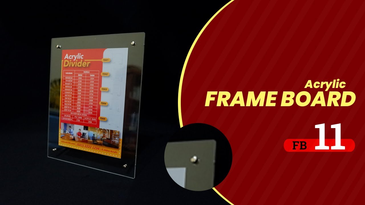 Tutorial Pemasangan Frame Akrilik FB11 Ukuran A5 - Modern Acrylic Frame ...