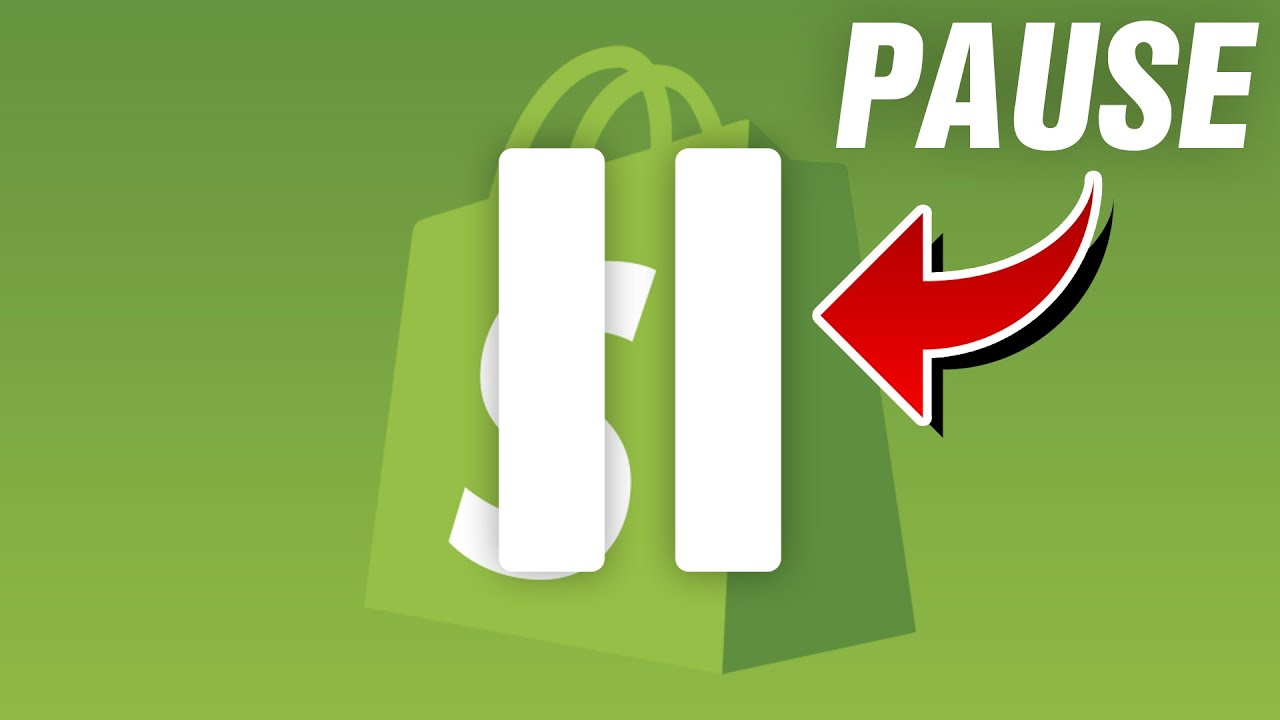 How To Pause Store On Shopify - YouTube