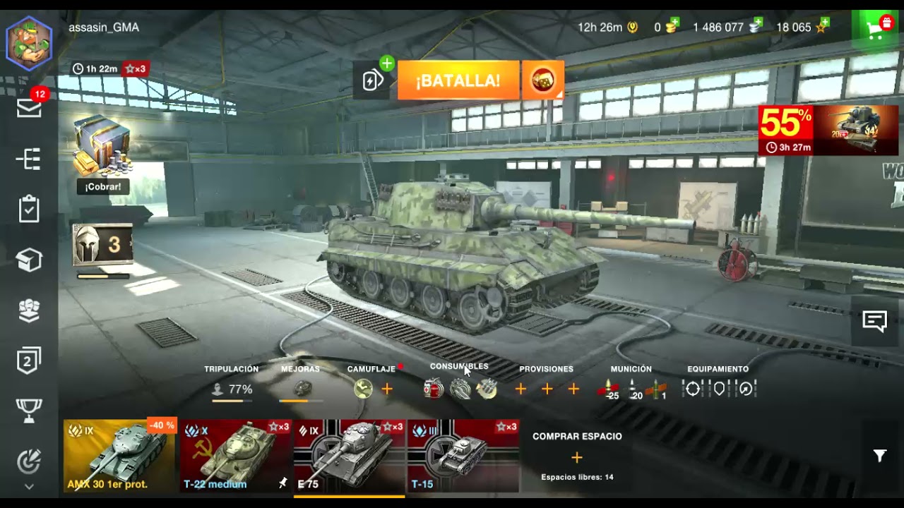 WoT Blitz Trading a t22 medium acc - YouTube