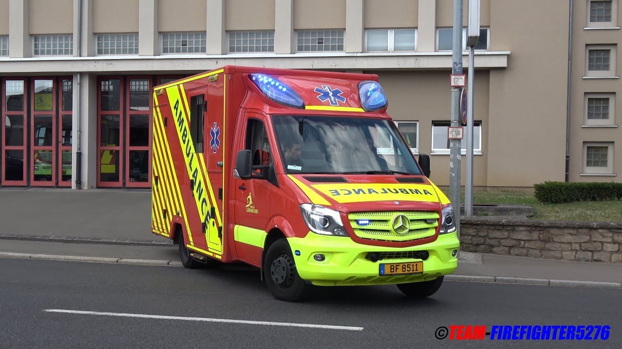 Rettungswagen CGDIS Luxembourg (Zusammenschnitt) - YouTube