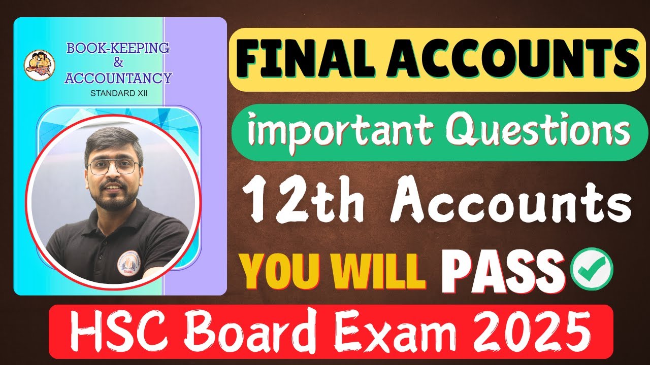 12th Accounts Important Questions for HSC Board Exam 2025 | Q4 Final ...