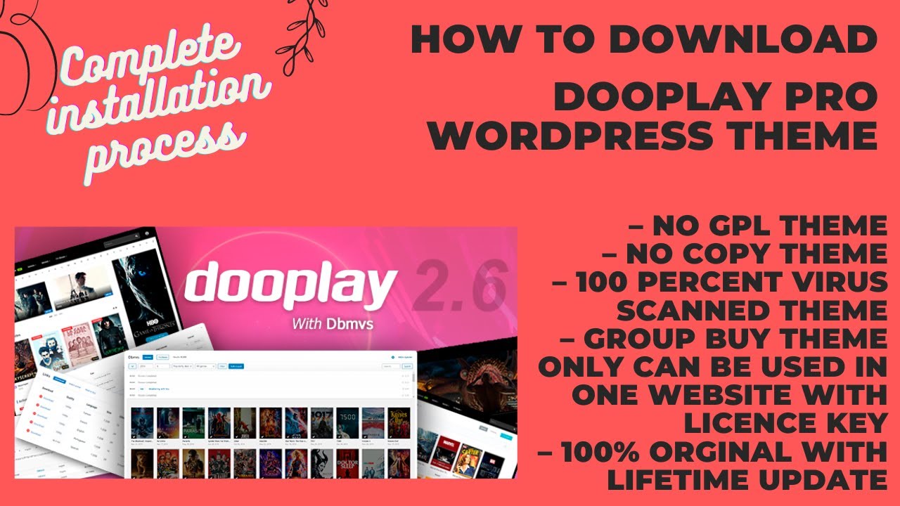 Dooplay Theme Download with Original License Key Cheap price - YouTube