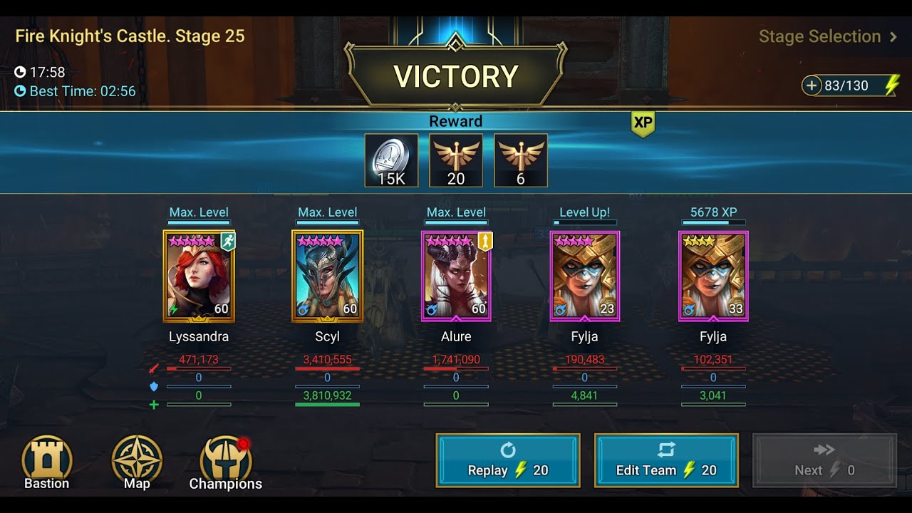 Raid Shadow Legends 3 man Fire Knight 25 Prepping chickens 24/7! - YouTube