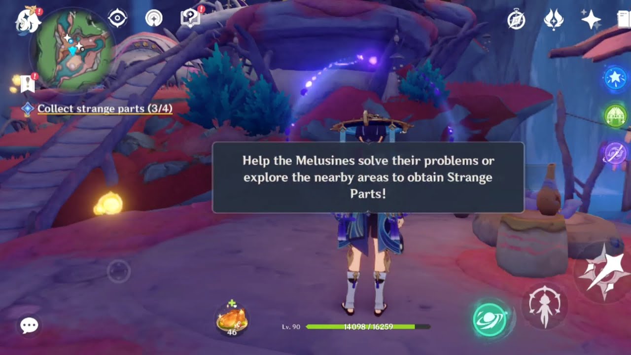 Collect strange parts (3/4) Genshin Impact Fontaine - YouTube