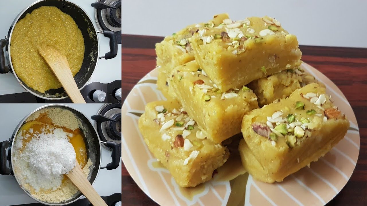 7 Cup Burfi Recipe | Seven Cup Cake Recipe | Indian Traditional Sweet ...