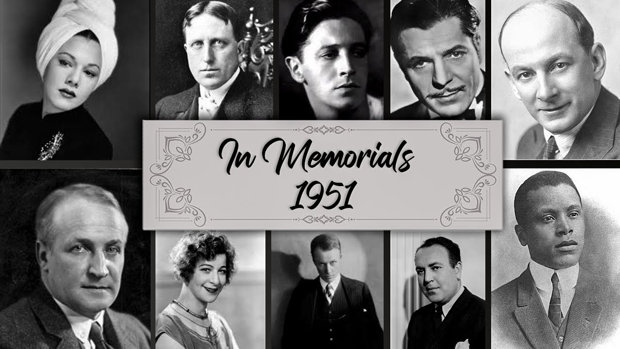 In Memorials 1951: Hollywood Legends We Lost in 1951 | Gone But Never ...