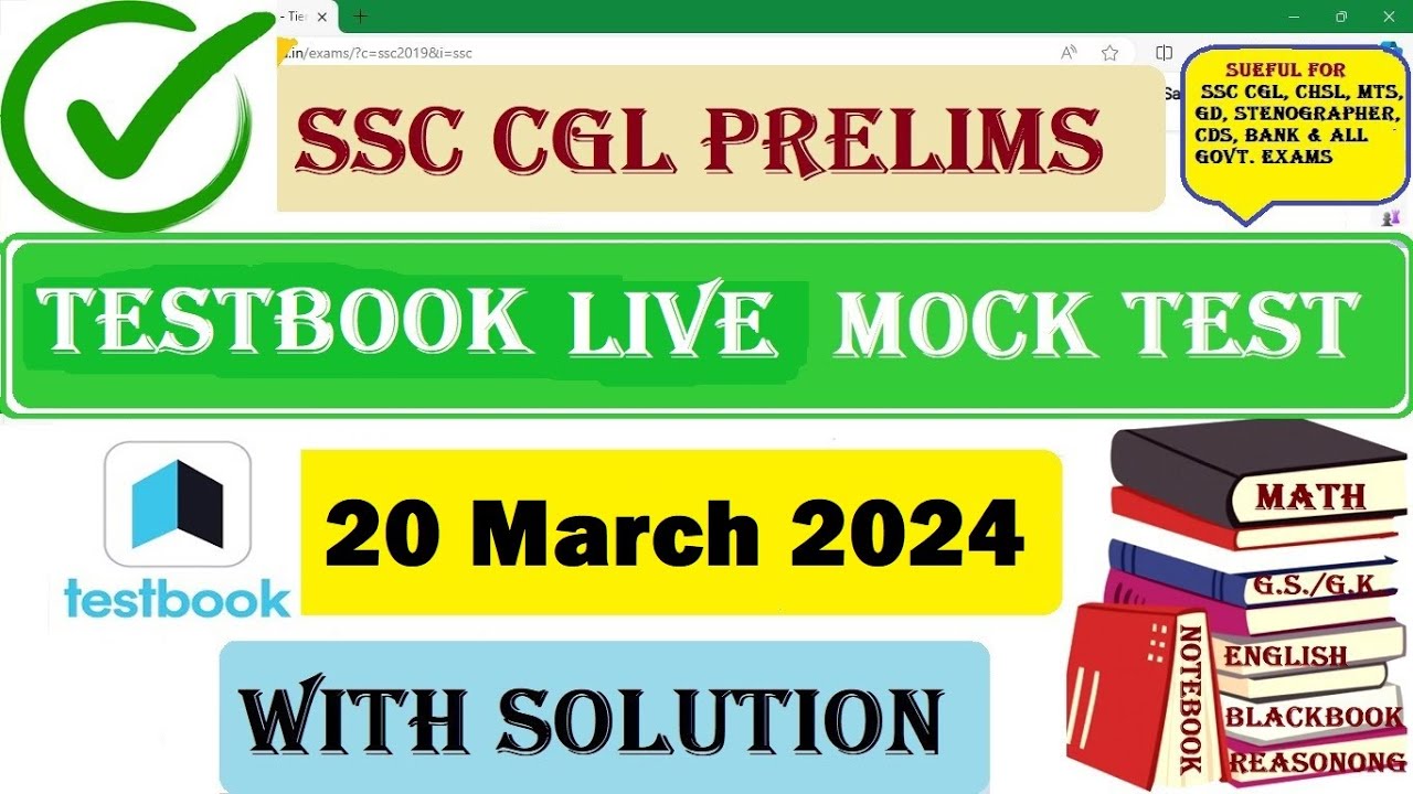 🎯 Testbook Live Full Mock Test- 01 | CGL Pre 2025 | 20 March 2025 | # ...