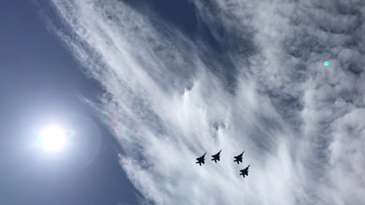 F-15 aircraft flew across Massachusetts Wednesday - YouTube