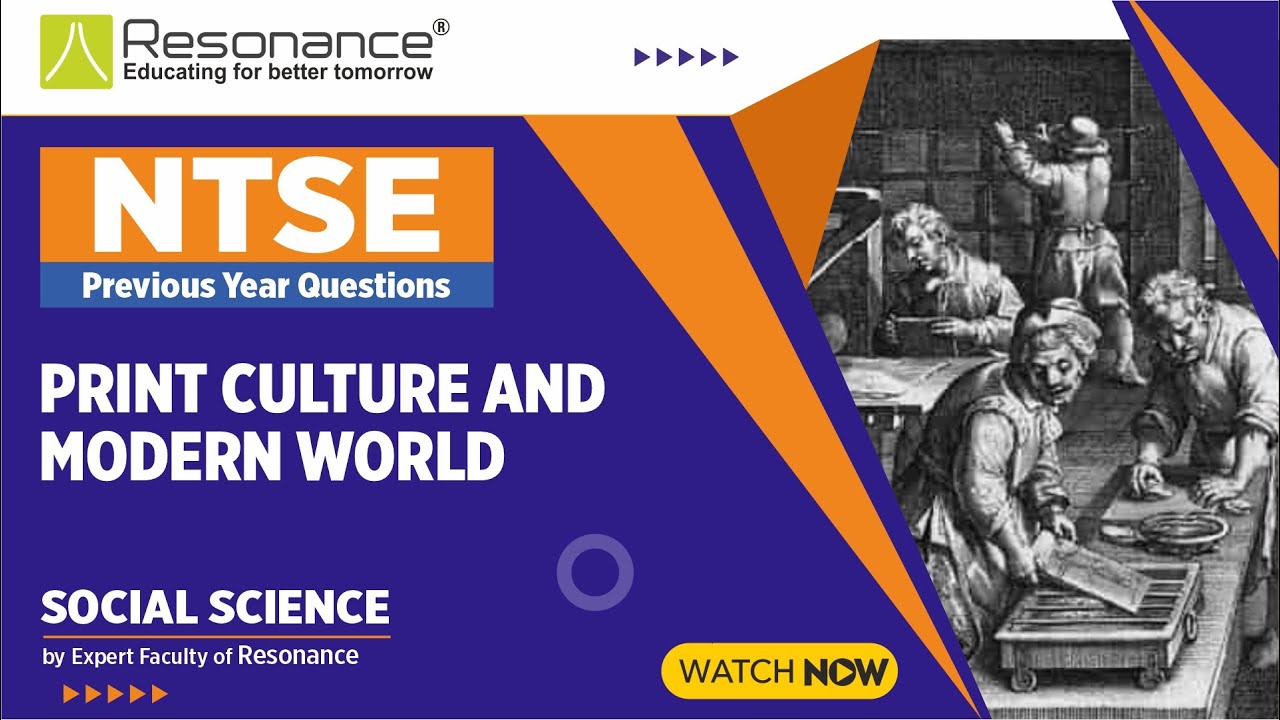 Print Culture And The Modern World | Social Science | NTSE Previous ...