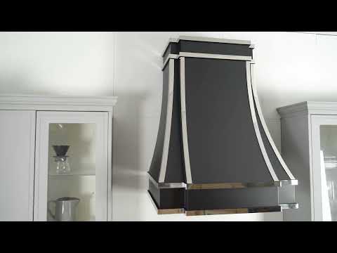Discover Elegance: SINDA Black Stainless Steel Kitchen Range Hood SRH33-4TR-B
