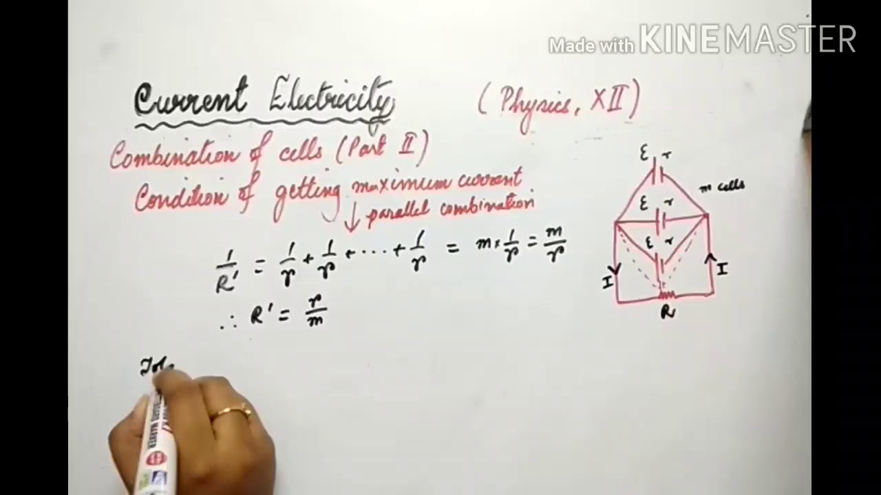 Current Electricity||Combination of cells in series an parallel(Part 2 ...
