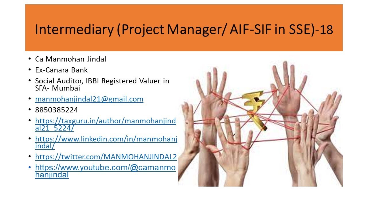 Intermediary (Project Manager/ AIF-SIF in SSE): -18 - YouTube