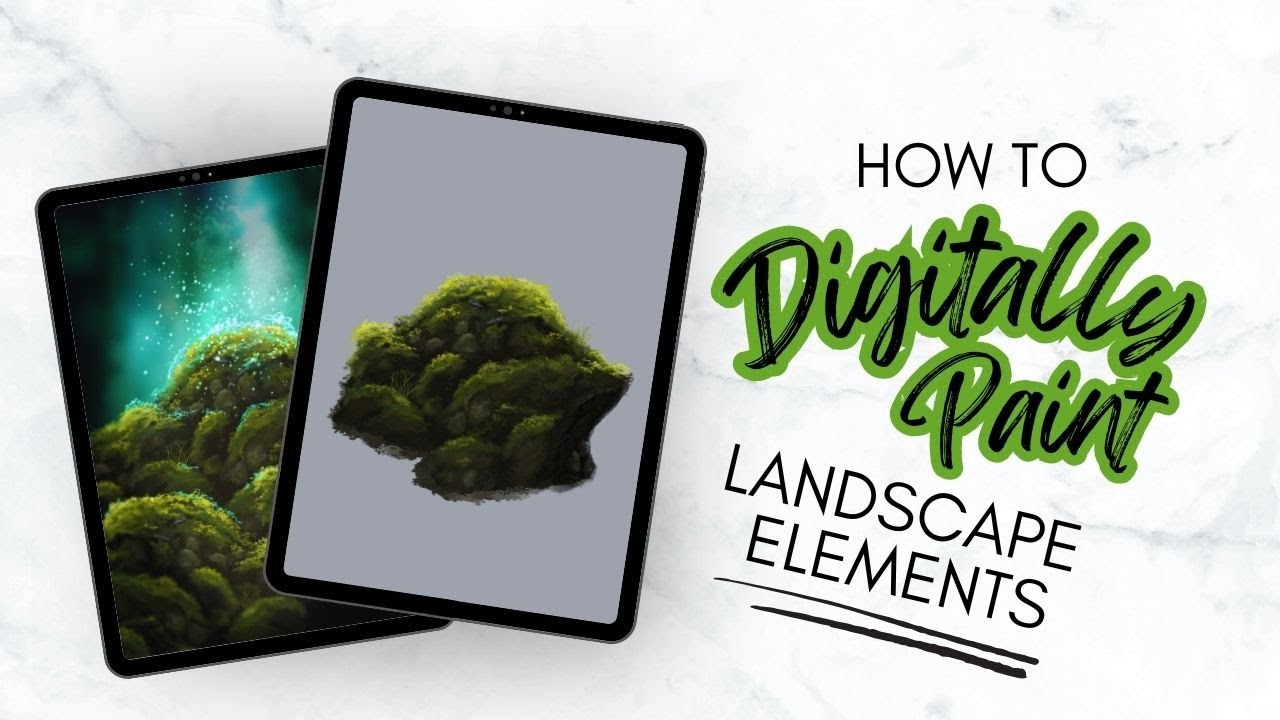 PROCREATE Landscape DIGITAL PAINTING: Draw Landscape Elements for ...
